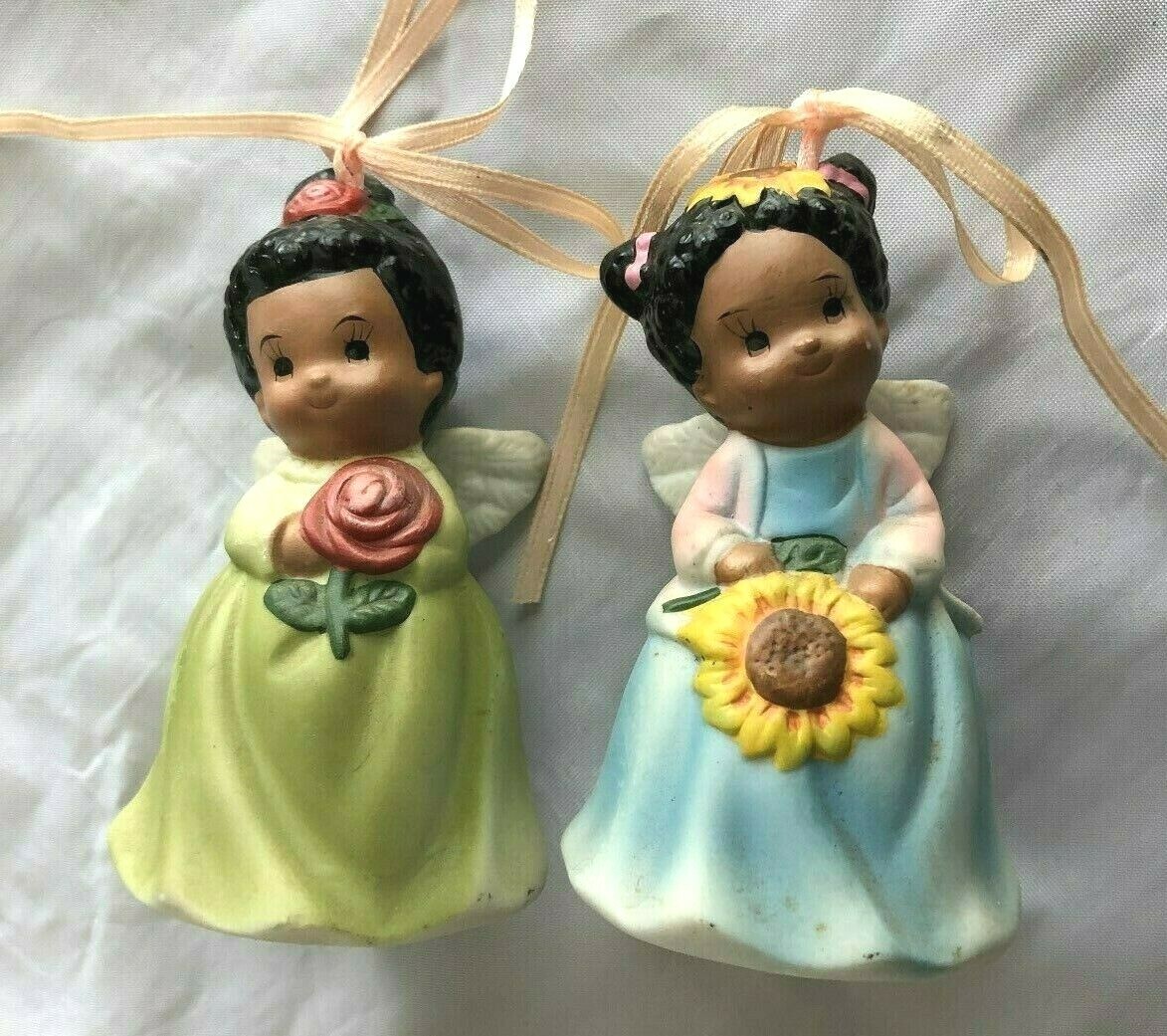 Ceramic 4" Angel Figurine Bell Figurine - Lot of 2 Pieces | eBay