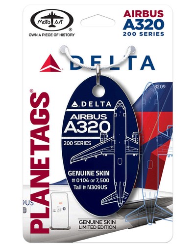 Delta Airlines Airbus A320-200 Tail #N309US Real Metal Blue Plane Skin ...