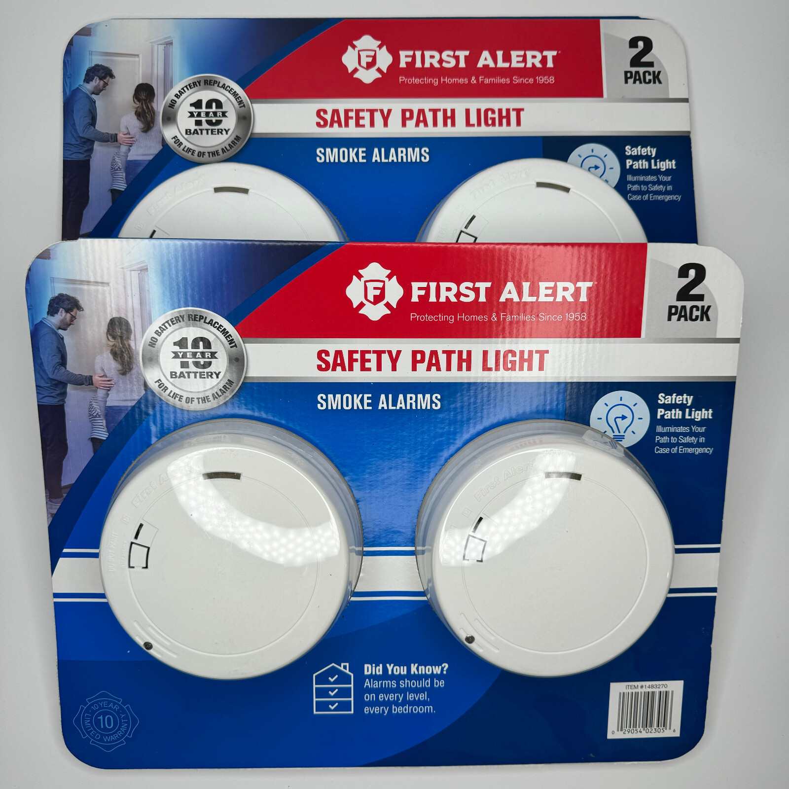 First Alert Smoke Alarms 4 total with Safety Path Light, Sealed and New ...