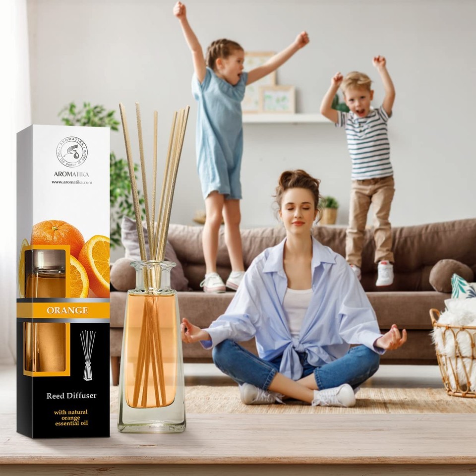 Reed Diffuser Orange - 2x3.4 Fl Oz - Fresh Room - Long Lasting ...