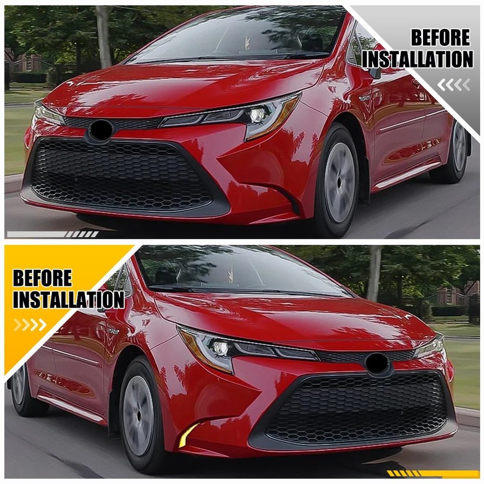 For L Toyota Corolla LE 2020-2022 Model XLE LED Running Daytime Fog DRL ...