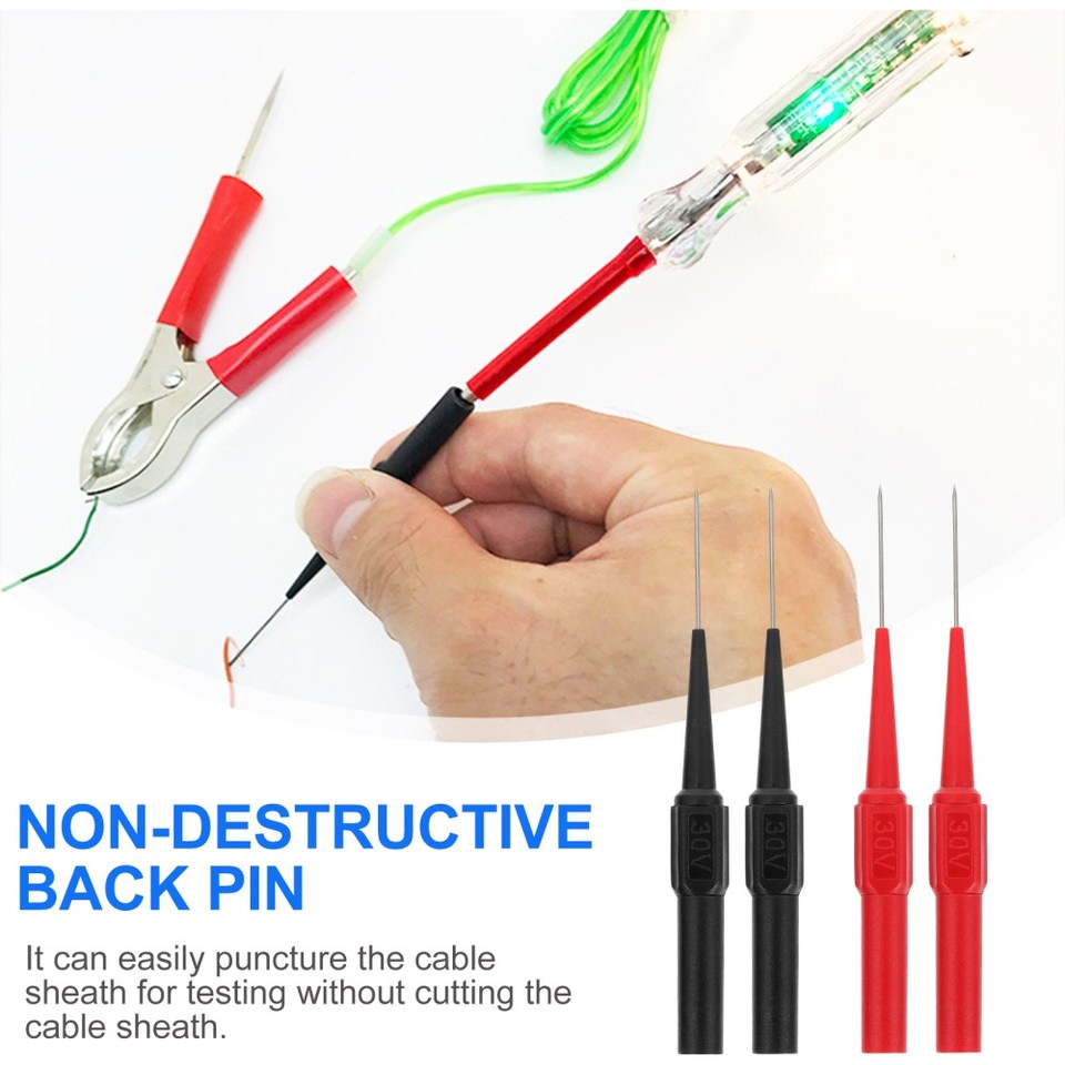 4Pcs Back Probing Test Probes Kit Insulation Piercing Pins for ...