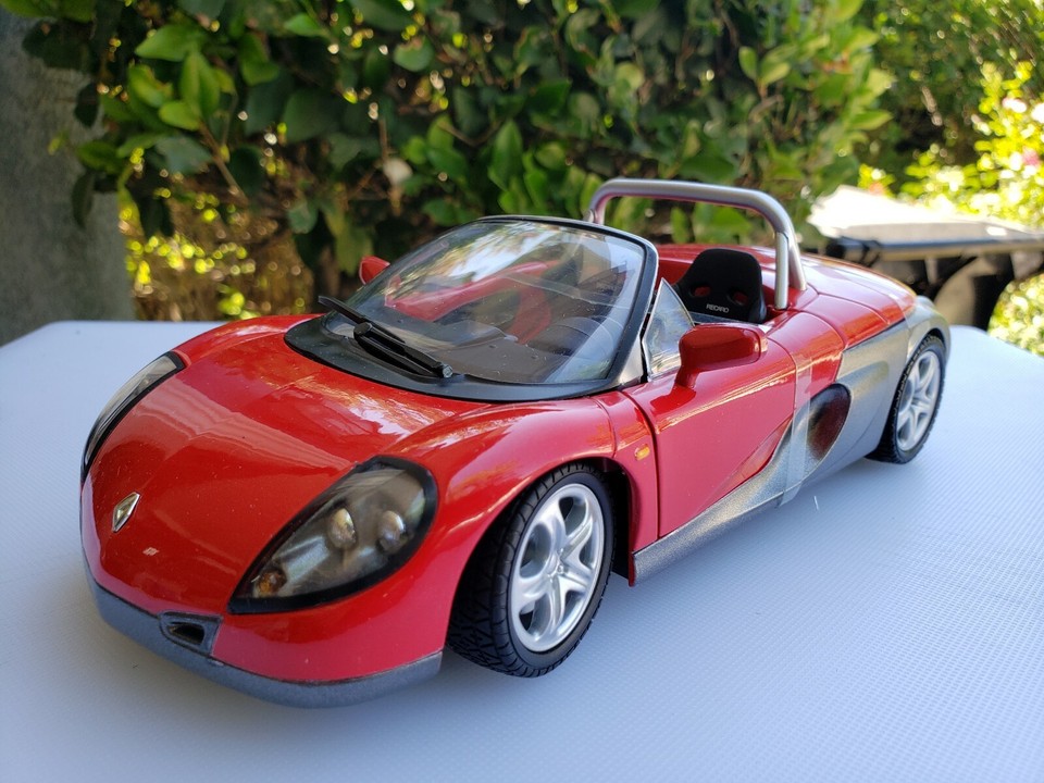 1/18 Diecast Renault Sport Spider In Red And Gray By Anson | eBay