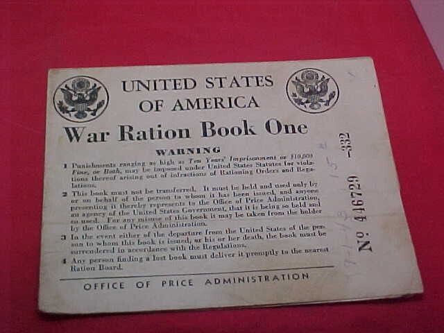 1943 War Ration Book One with 3 stamps WW2 9/1/43 Anthony Tedesco ...
