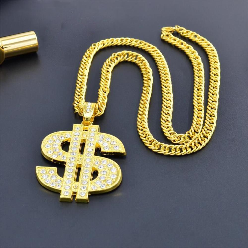 Diamond Bling SAVAGE Pattern Dollar Sign Twist Link Chain Hip Hop ...
