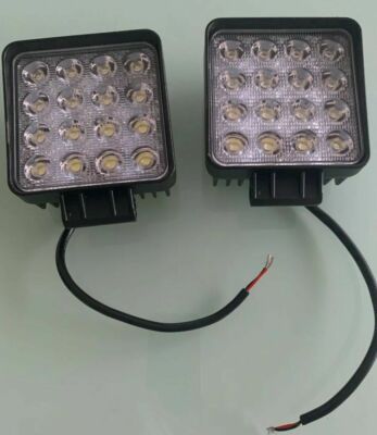 48W LED Work Light Truck OffRoad Tractor Flood Lights 12V 24V Square 4 ...