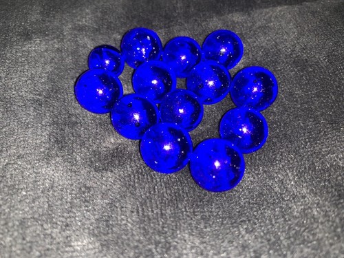 Lot Of 13 Beautiful Blue Glass Marbles | eBay