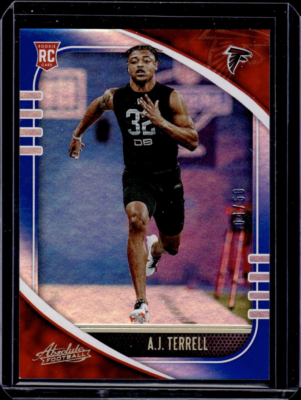 2020 Panini Absolute #102 AJ TERRELL Blue Rookie /50 Falcons RC SP | eBay