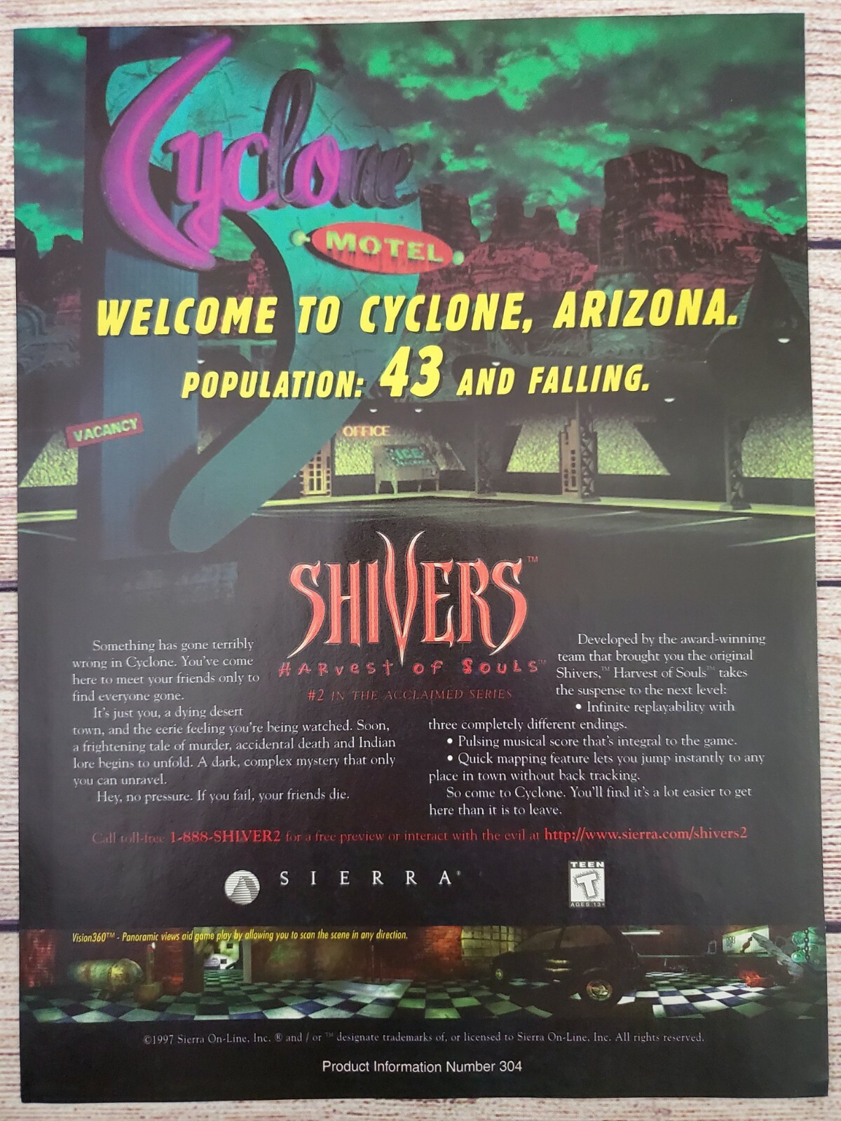 Shivers Two 2 Harvest of Souls PC 1997 Game Big Box Promo Ad Art Print ...