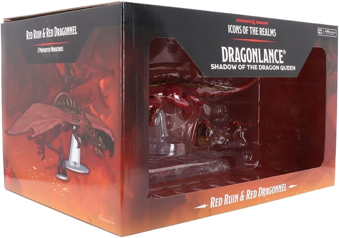 Dragonlance Red Ruin & Red Dragonnel D&D Miniature figures dungeons ...