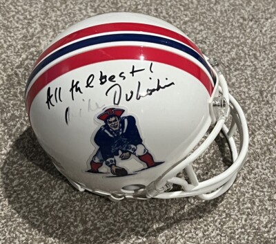 GOV. MIKE DUKAKIS SIGNED FOOTBALL MINI HELMET NEW ENGLAND PATRIOTS ...