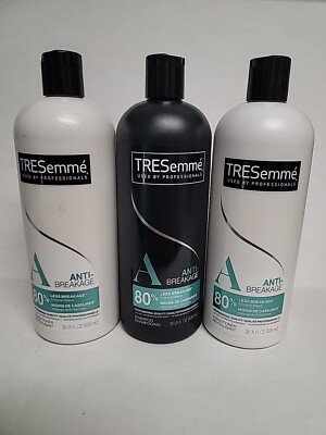 TRESemme Lot Of 3 Anti-Breakage Shampoo & Conditioner 80% Less Breakage ...