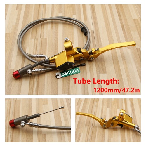 1.2m Cable Motorcycle Gold Clutch Brake Levers Master Cylinder ...