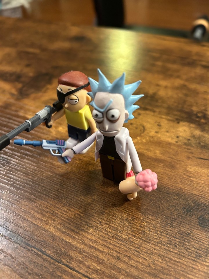 Lot of 2 Rick and Morty Evil Rick and Morty Lego Figures Mcfarlane Toys ...