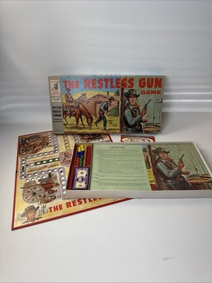 Vintage 1959 The Restless Gun Western Marble Game Milton Bradley ...