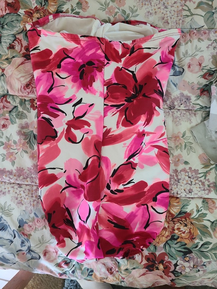 Miraclesuit Size 8 Strapless With Wire Pink Whit And Black | eBay