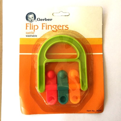 Vintage 1983 Gerber Baby Toy Playthings Flip Fingers Rattle 76250 Retro ...