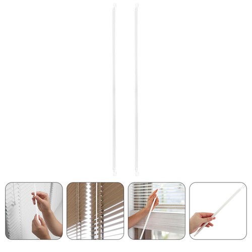 2 Pcs Vertical Blind Accessories Curtain Pull Rods Sticks to Open ...