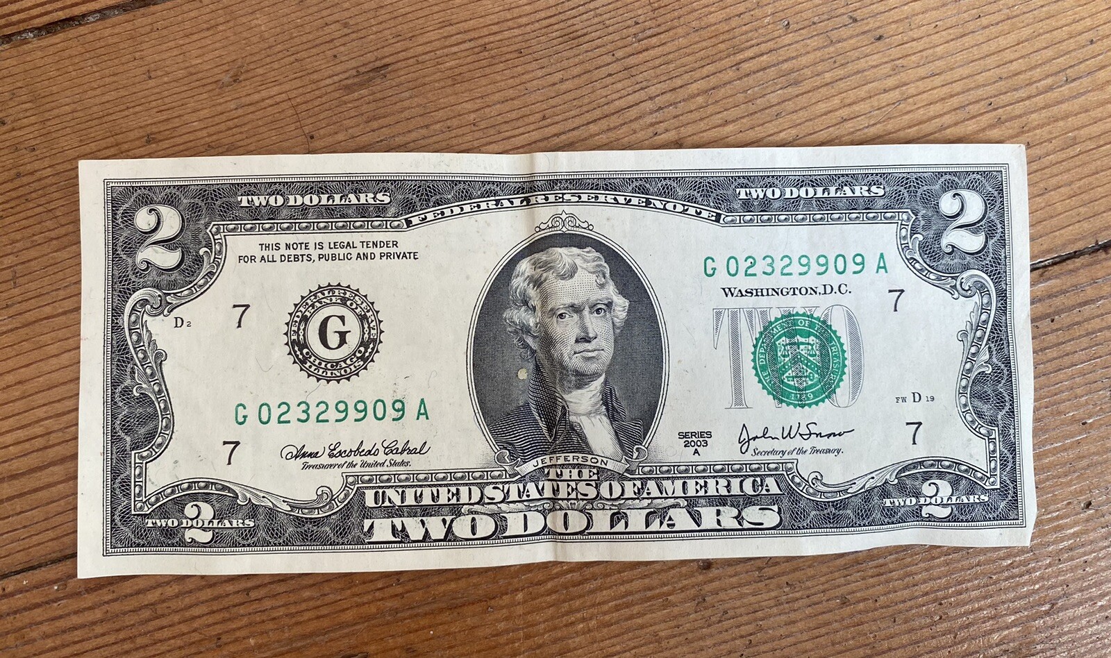 Rare 2003 USA 2 Dollar Bill, | eBay