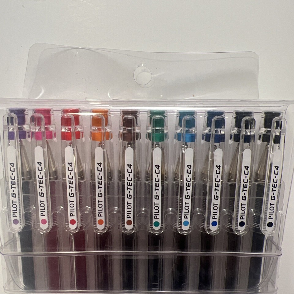 Pilot G-TEC-C Ultra Gel Ink Stick Pen Assorted Ink .4mm 10/Pack 35484 ...