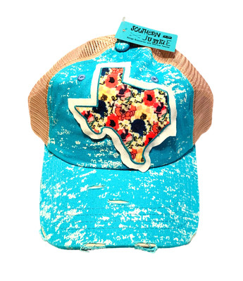 Southern Junkie Texas Baseball Cap Distressed Adjustable Curved Brim ...