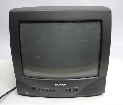 Daewoo CRT Color TV Retro Gaming Television 13" Display Black 55-Watt ...