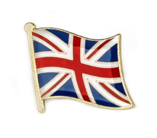 1.6x1.5cm Union Jack Wave 2D UK Flag Brooch Gold Pin Badge Bag British ...