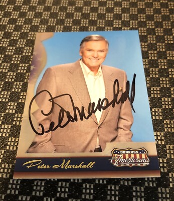 Peter Marshall - Autographed / Signed Donruss Americana Card ...