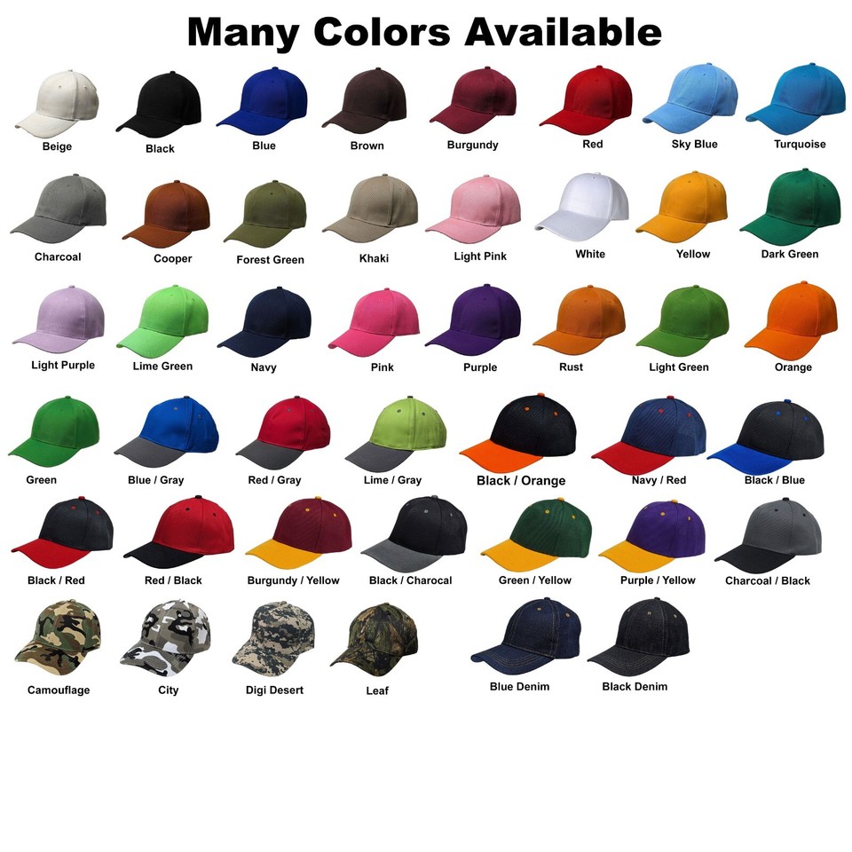 Personalized Text Embroidered Unisex Baseball Cap, Adjustable Hat ...