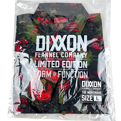 Dixxon Flannel "Nightmare" Men's LARGE Short Sleeve Party Horror Shirt ...