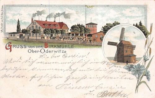 Greetings From The Birkmühle Ober-Oderwitz Postcard AK 1903 | eBay