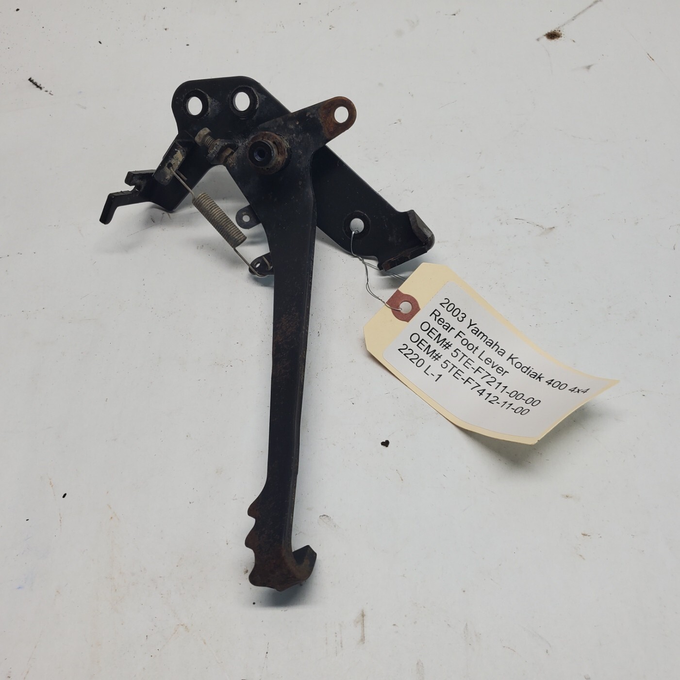 2003 YAMAHA KODIAK 400 4X4 REAR FOOT LEVER OEM#5TE-F7211-00-00 2220(L-1 ...