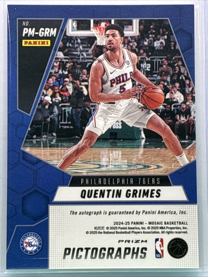 2024-25 Panini Mosaic - Quentin Grimes Pictographs #PM-GRM (AU) | eBay