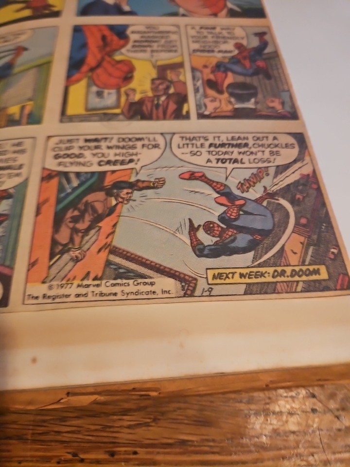 THE AMAZING SPIDER-MAN Comic Strips 1977-79 Era N.Y. DAILY NEWS no ...