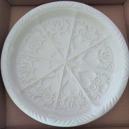 Shortbread Cookie Mold Hartstone USA Vtg Heart Tulip Stoneware 9 ...