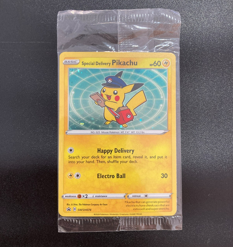 Pokemon Card Special Delivery Pikachu - Holo SWSH074 Black Star Promos ...