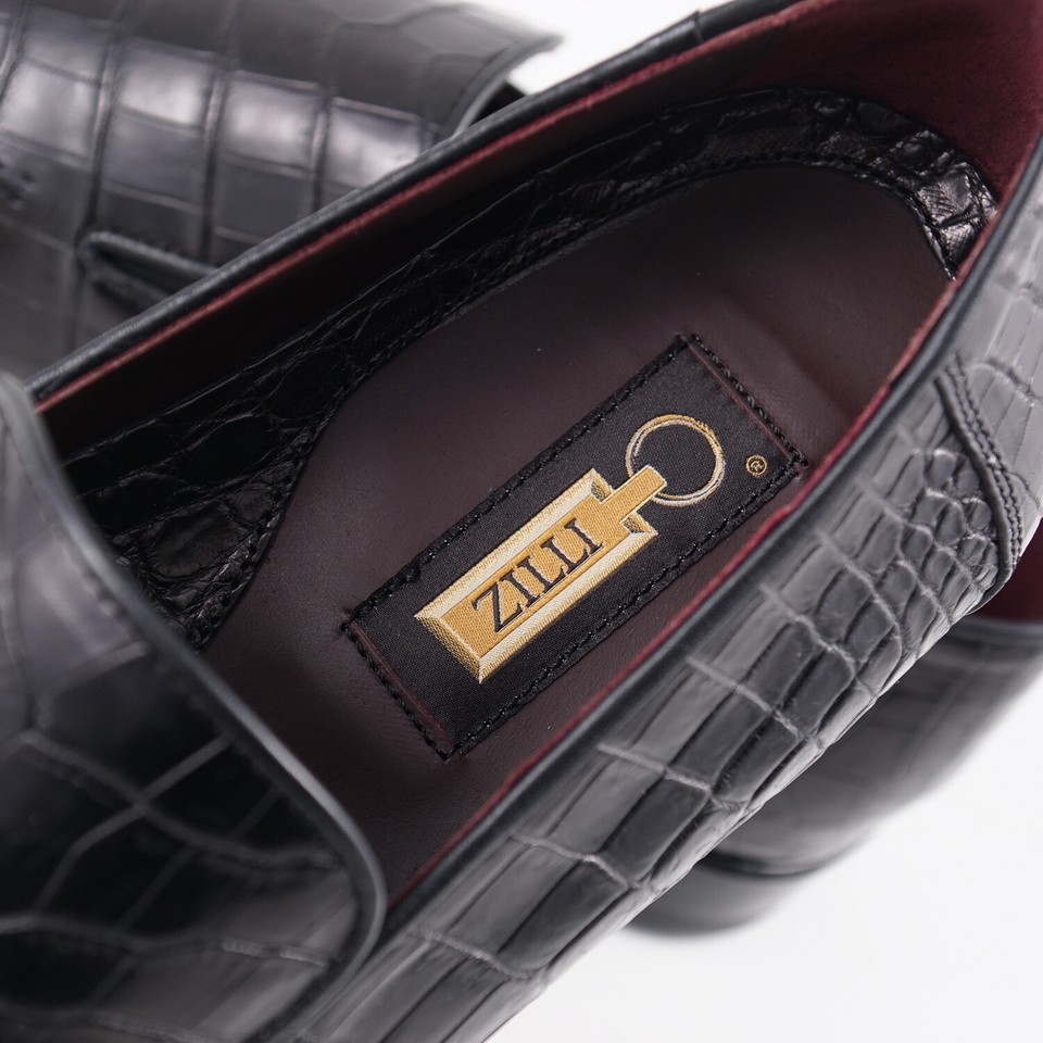 Zilli Black Genuine Full Crocodile Loafers US 12 (Eu 45) Dress Shoes | eBay