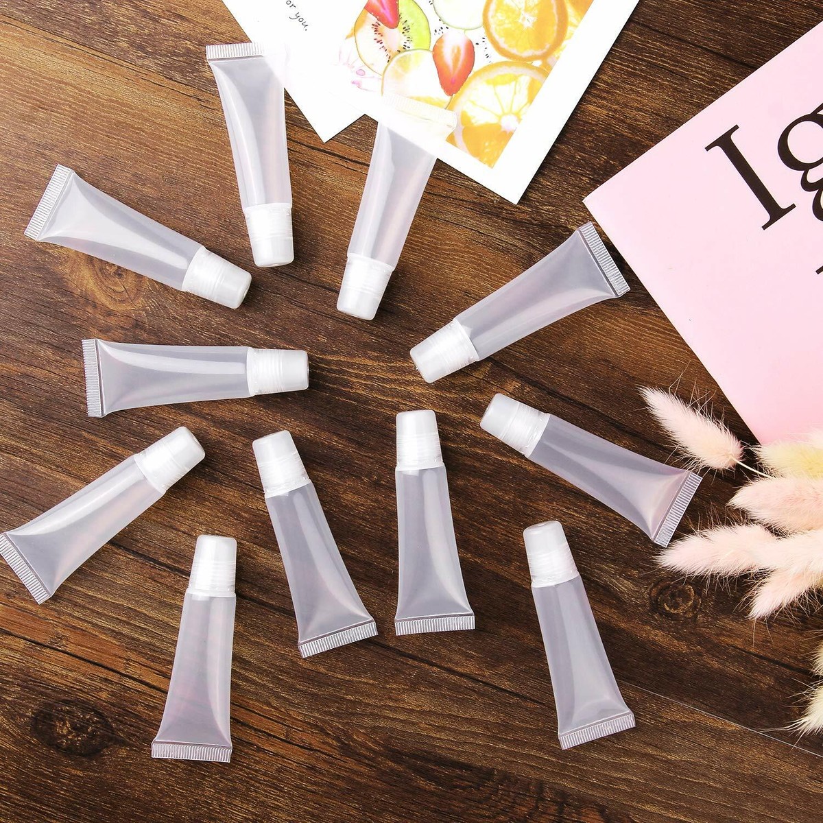Empty Lip Gloss Squeeze Tubes
