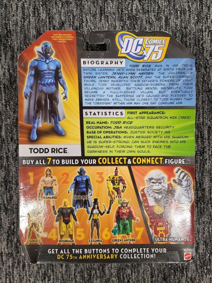 DC Universe Classics Obsidian Todd Rice Action Figure Unopened Wave 14 ...