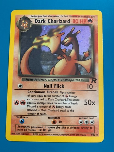Dark Charizard 4/82 Team Rocket Set Holo Rare Vintage Pokemon Card | eBay