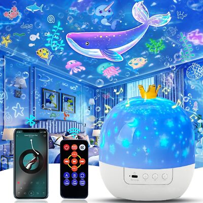 Star Projector Galaxy Night Light Bluetooth Speaker with Remote for ...