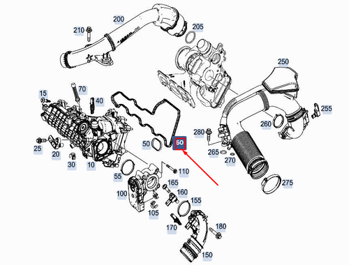 New MERCEDES-BENZ A W177 Intake Module Elastomer Molded Seal ...