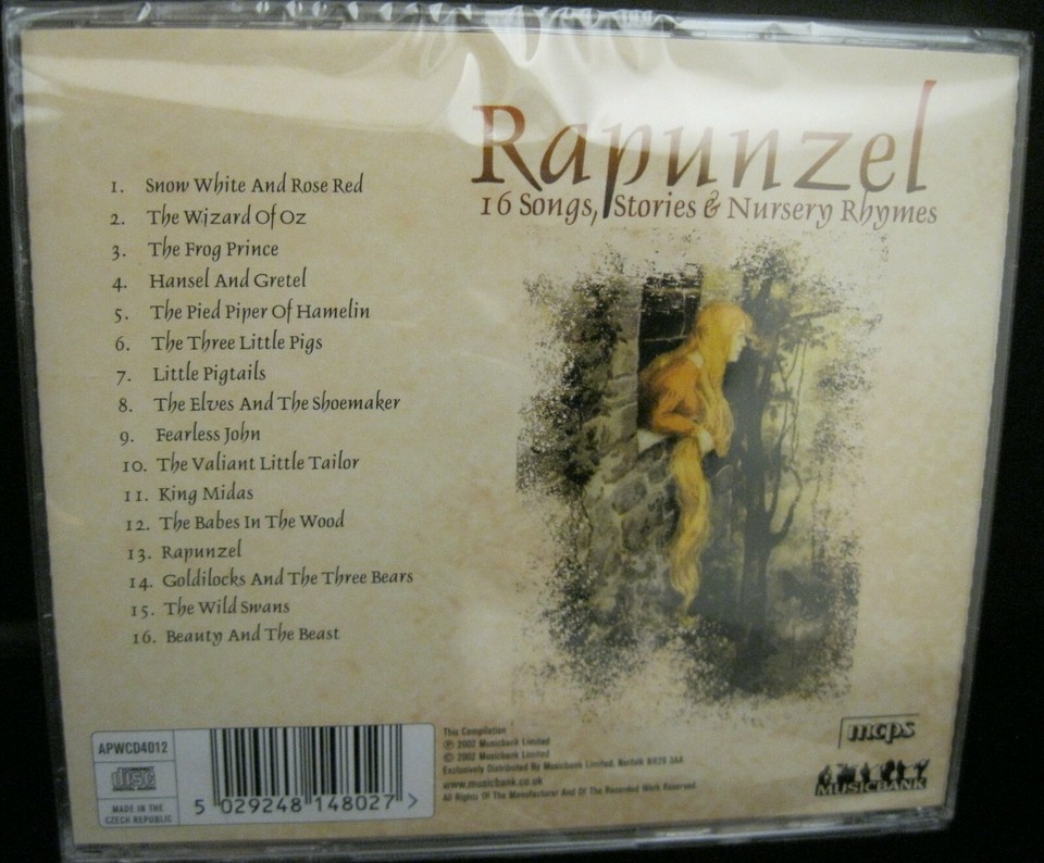 RAPUNZEL 16 SONGS, STORIES & NURSERY RHYMES ON CD FROM MUSICBANK 2002 ...