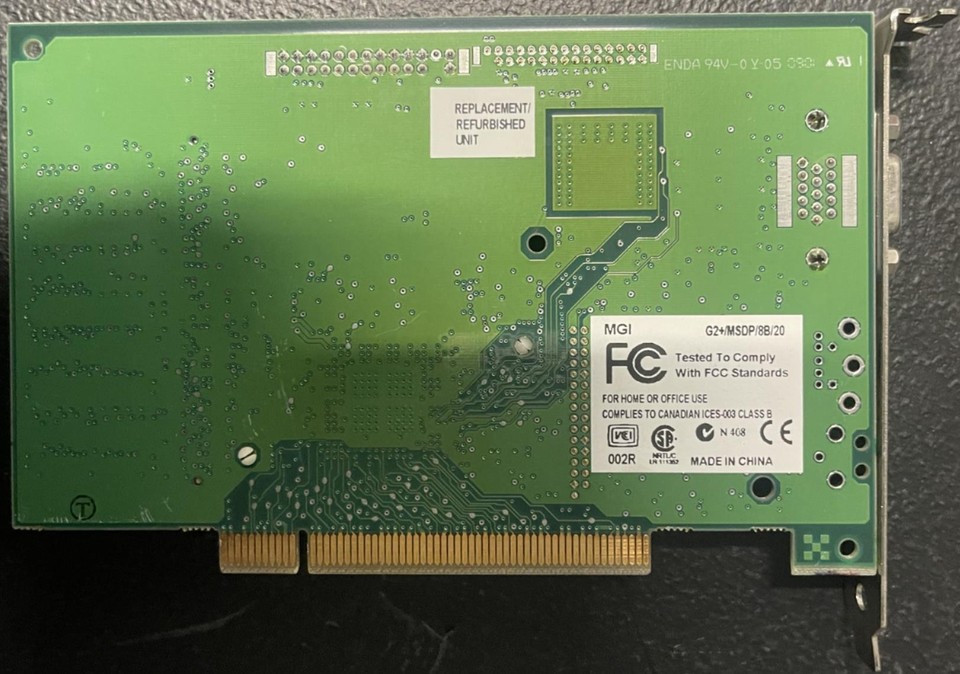 Matrox 844-00 Rev. A MGI G2+/MILP/8D/IBM PCI Video Graphic Card | eBay