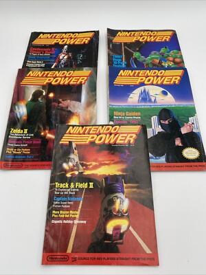 Lot Of 5 Nintendo Power Magazines TMNT, Zelda II, Ninja Gaiden ...