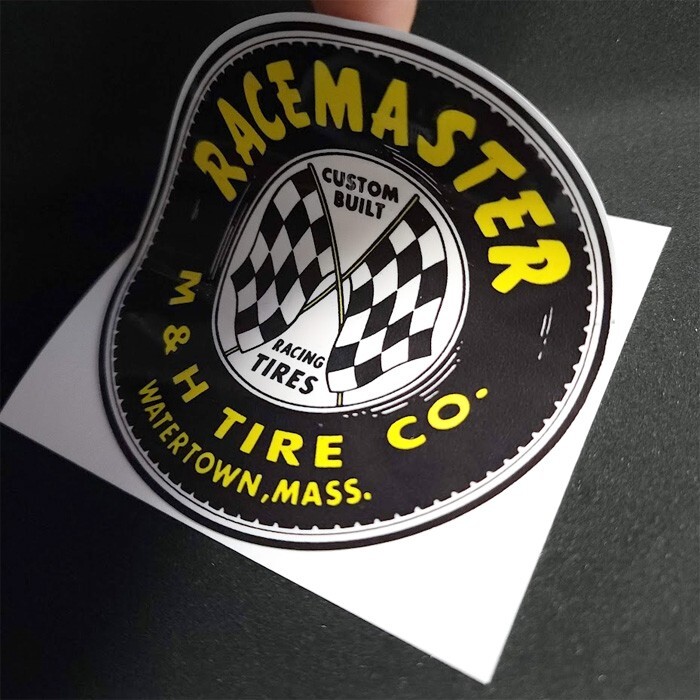 Racemaster Tires Vintage Style DECAL, Vinyl STICKER, racing, hot rod ...