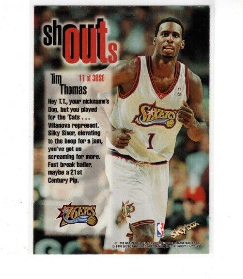 Tim Thomas 1998-99 NBA Hoops Shout Outs Shouts #11 | eBay