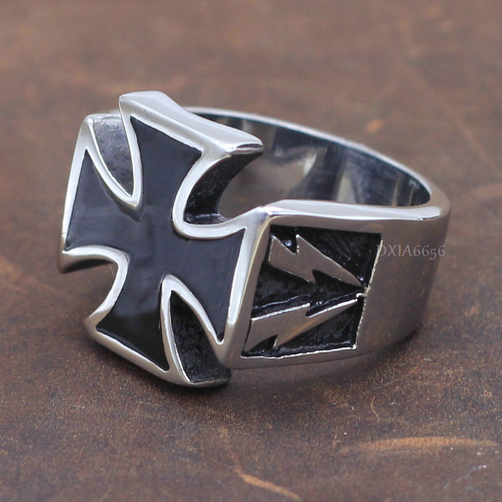 Mens Knight Templar German Iron Cross Pattee Patty War Hero Stainless ...