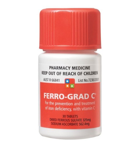 BEST PRICE! 2 X FERRO GRAD + VITAMIN C 30 TABLETS IRON GRADUMET ...