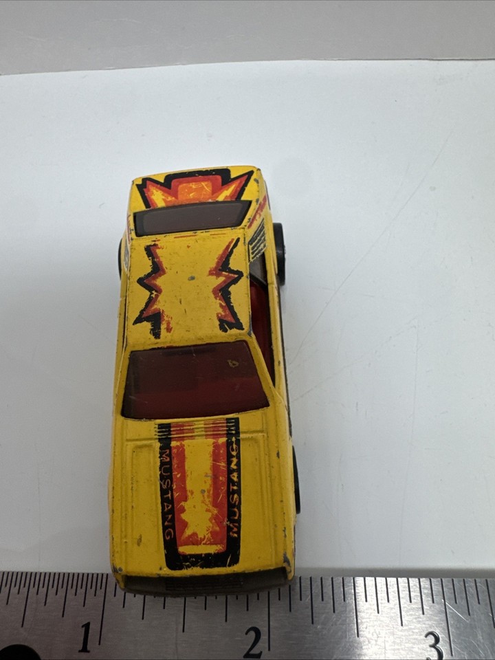 Vintage 1979 HOT WHEELS Ford Mustang Turbo Fox Body Yellow Loose ...